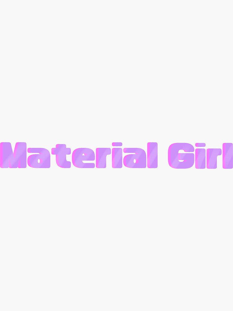 "Material Girl Logo" Sticker for Sale by aosborne21 | Redbubble