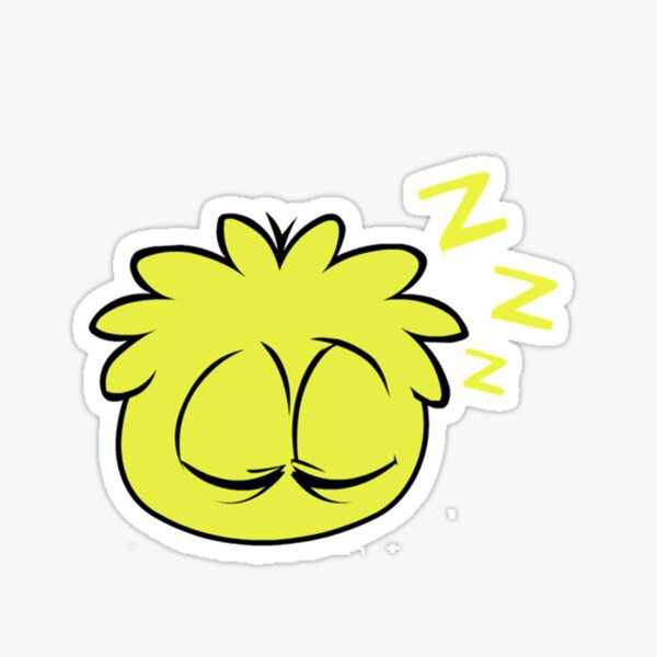 "Funny Sleeping Puffle A new sleeping puffle " Sticker for Sale by ...