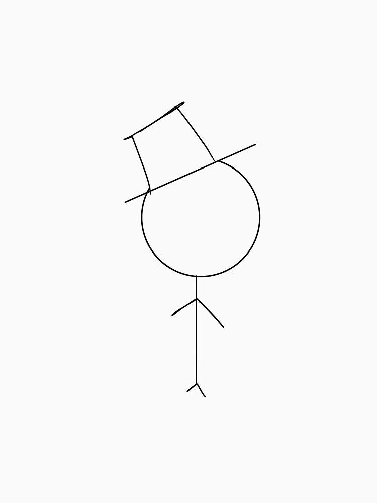 "Stickman With Tophat" T-shirt for Sale by TheAverageJoe34 | Redbubble ...