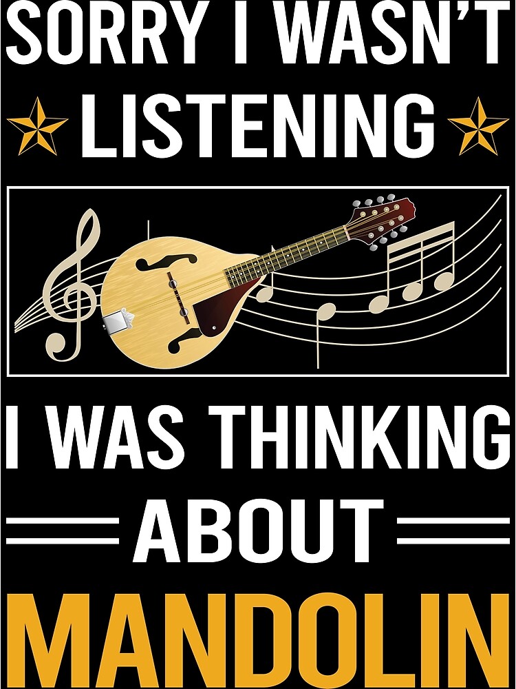 "Funny Listening Mandolin" Poster for Sale by RandalDavis | Redbubble