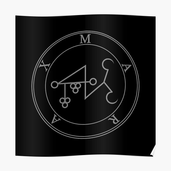 "Marax - Goetia (grey)" Poster for Sale by Shadow-Kingdom | Redbubble