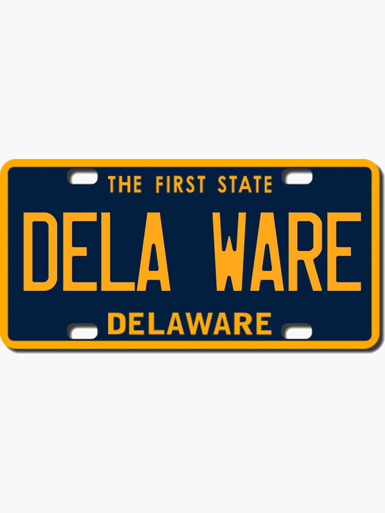"delaware license plate Sticker" Sticker by LarsMeiners | Redbubble