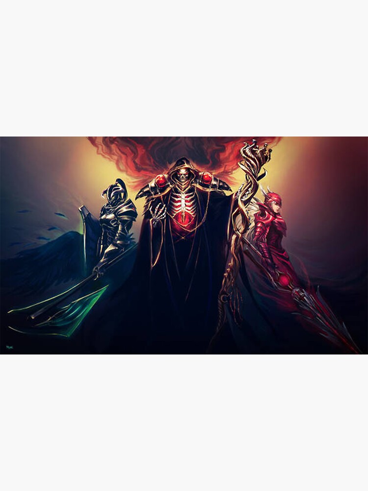 "overlord ainz ooal gown, albedo and shaltear poster" Sticker by ...