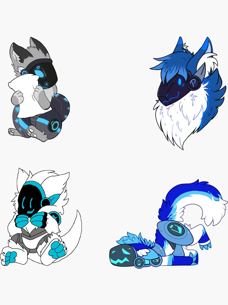 "Protogen Cool Sticker Pack 4 pieces" Sticker for Sale by Valentines24 ...