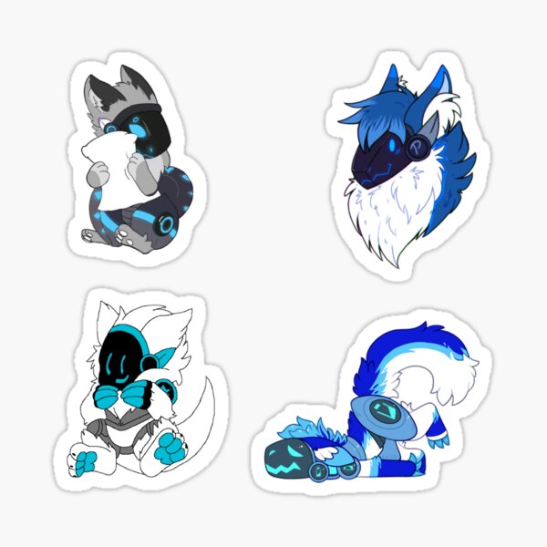 "Protogen Cool Sticker Pack 4 pieces" Sticker for Sale by Valentines24 ...