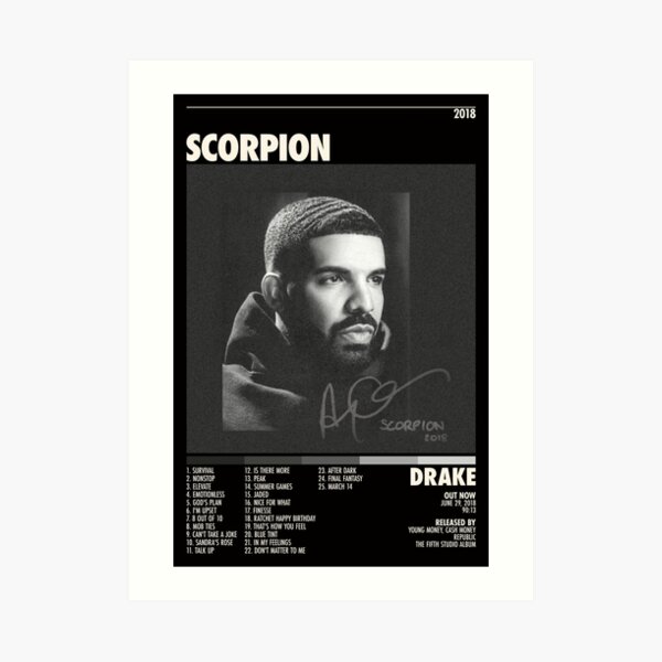 "Drake Posters Scorpion Poster Poster Album Cover Poster | Poster Print ...