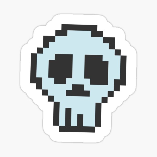 "Skull Pixel Art Emoji" Sticker for Sale by AbeyOye | Redbubble