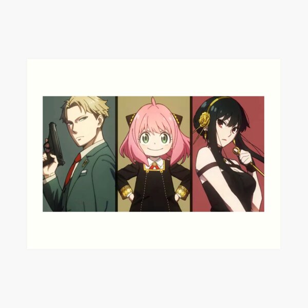"Spy x Family - Loyd, Anya and Yor" Art Print by JapaneseGoods | Redbubble
