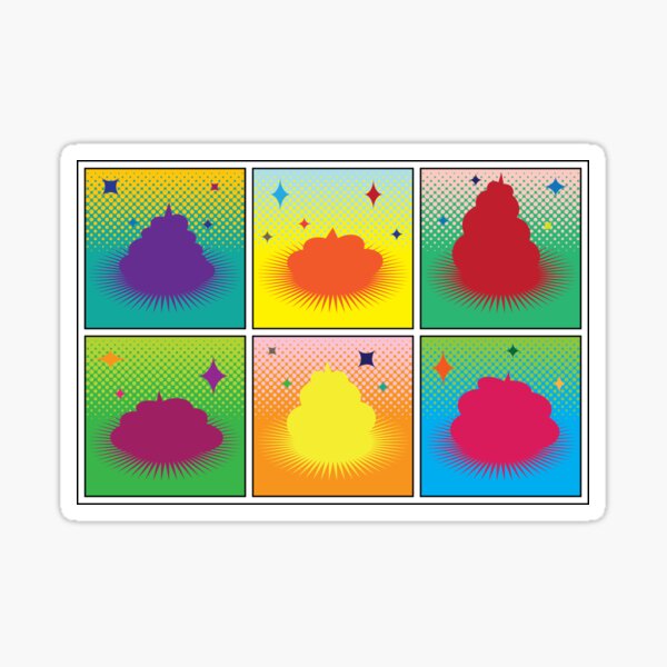 "Shining Ominous Shit(cartoon ver. #001)" Sticker for Sale by A4xDot ...