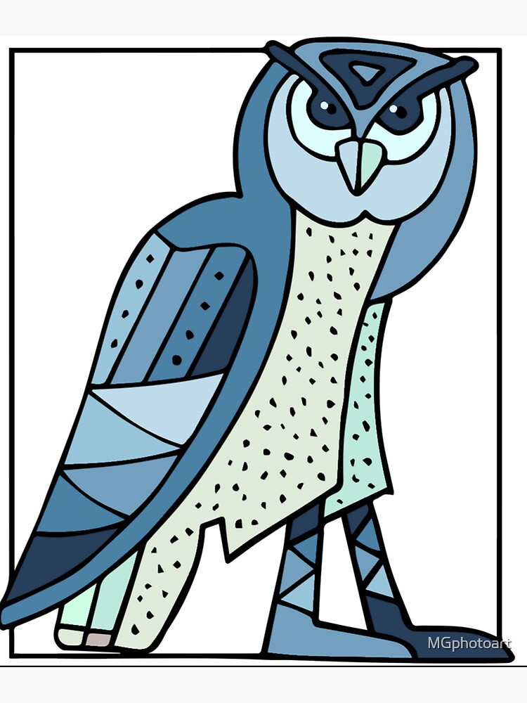 "owl cubism" Sticker by MGphotoart | Redbubble