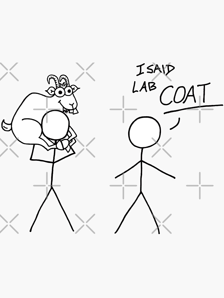 "Lab Goat" Sticker for Sale by Adrienne Body | Redbubble