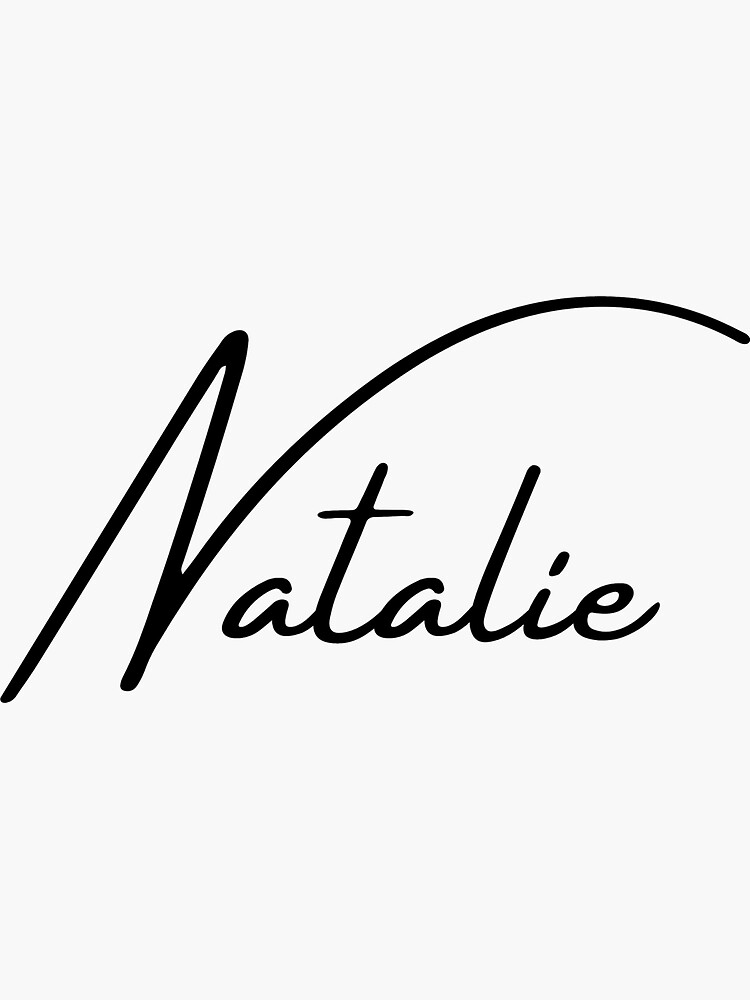 "Natalie band name stickers" Sticker for Sale by TADESIGNS12 | Redbubble