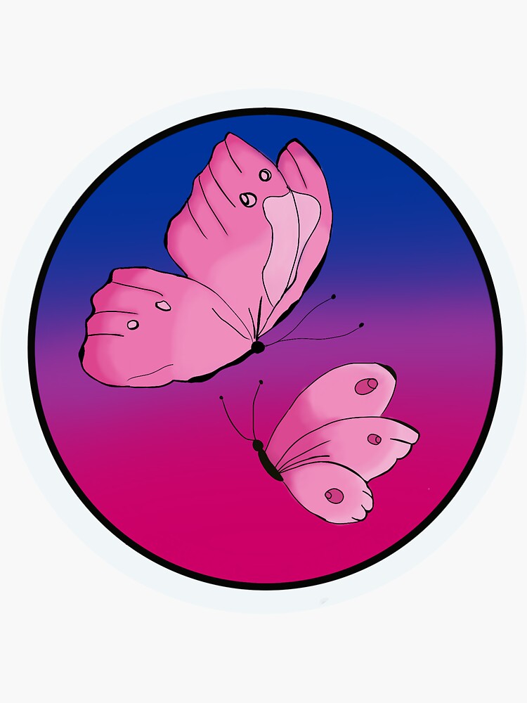 "Bi Pride Butterflies " Sticker for Sale by KotasArt | Redbubble