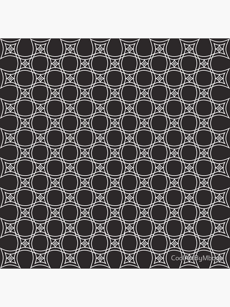 "Patterns Geometric Mosaic patterns Raisin Black" Sticker by ...