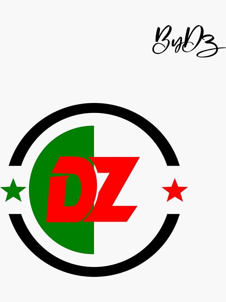 " the new dz logo color flag algeria 2 - the fennec" Sticker for Sale ...
