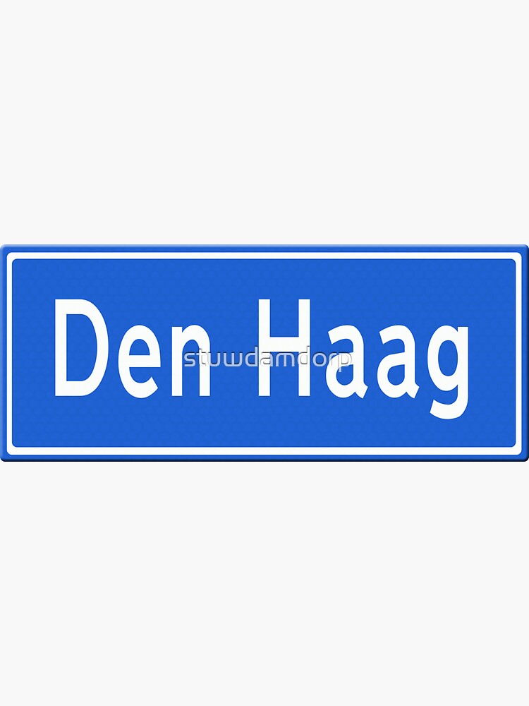 "Verkeersbord Den Haag" Sticker for Sale by stuwdamdorp | Redbubble