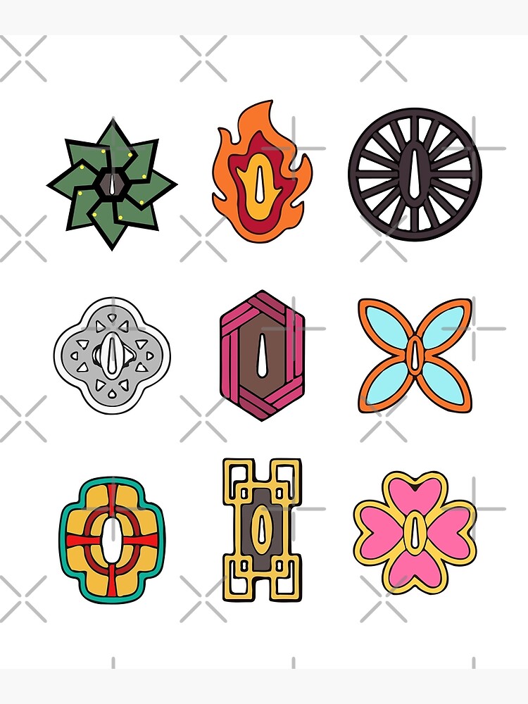 "Kimetsu no Yaiba - Demon Slayer Katana Tsuba Pack" Metal Print by ...