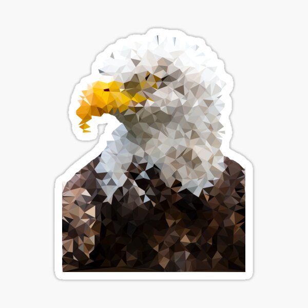 "Eagle bird of prey close-up low poly " Sticker for Sale by philbraxton ...