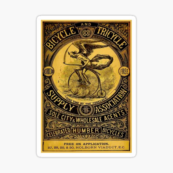 "HUMBER BICYCLES; Vintage Advertising Print" Sticker for Sale by ...