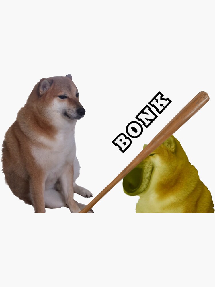 "Bonk Meme" Sticker for Sale by Monduti | Redbubble