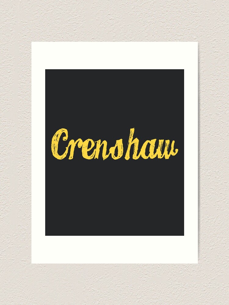 "Crenshaw California City Cursive Written Golden Text Labeled " Art ...