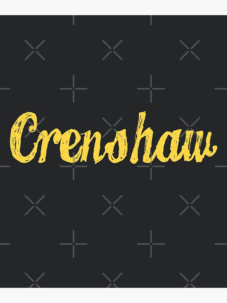 "Crenshaw California City Cursive Written Golden Text Labeled ...