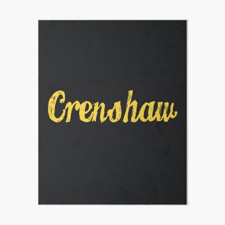 "Crenshaw California City Cursive Written Golden Text Labeled " Art ...
