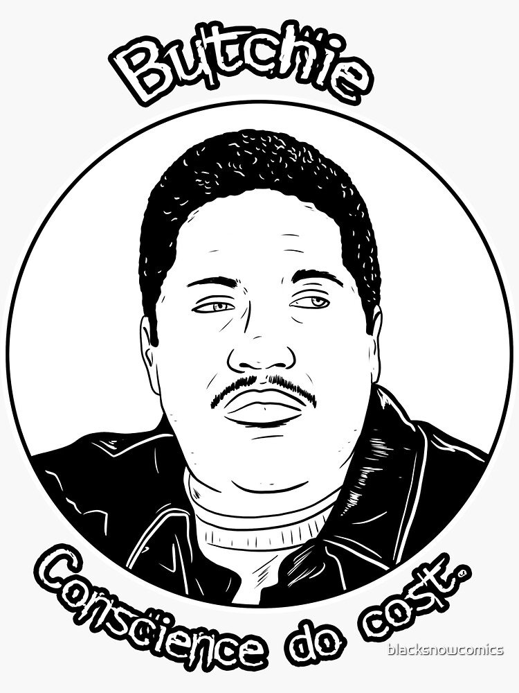 "Butchie - The Wire" Sticker for Sale by blacksnowcomics | Redbubble