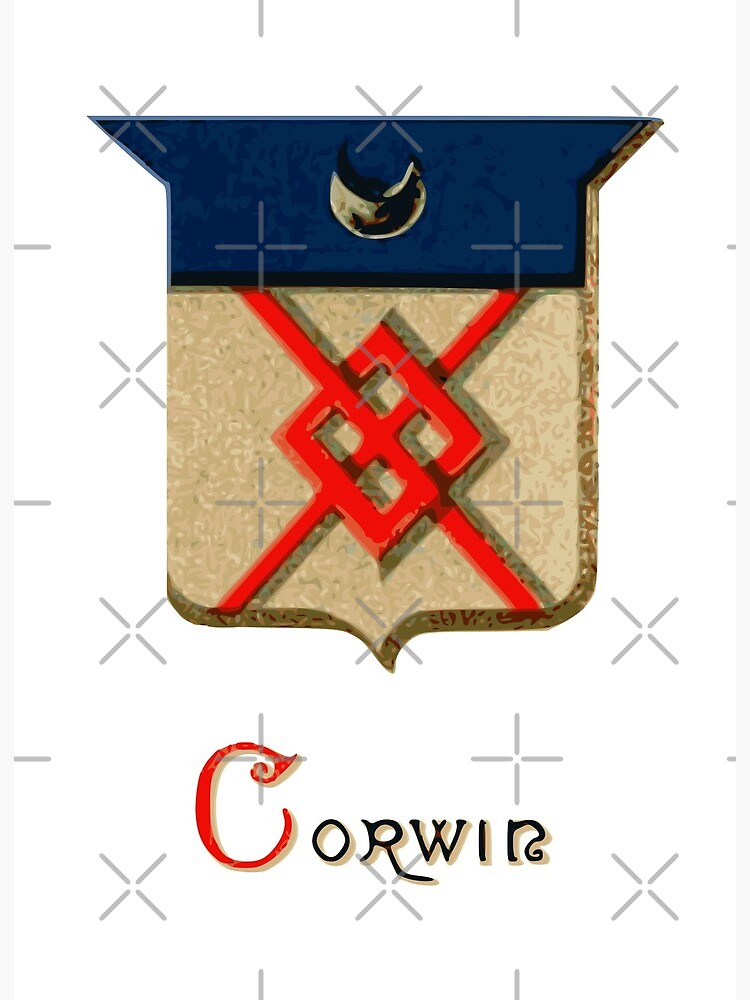 "Corwin and Curwen Family Coat of Arms" Art Board Print for Sale by ...
