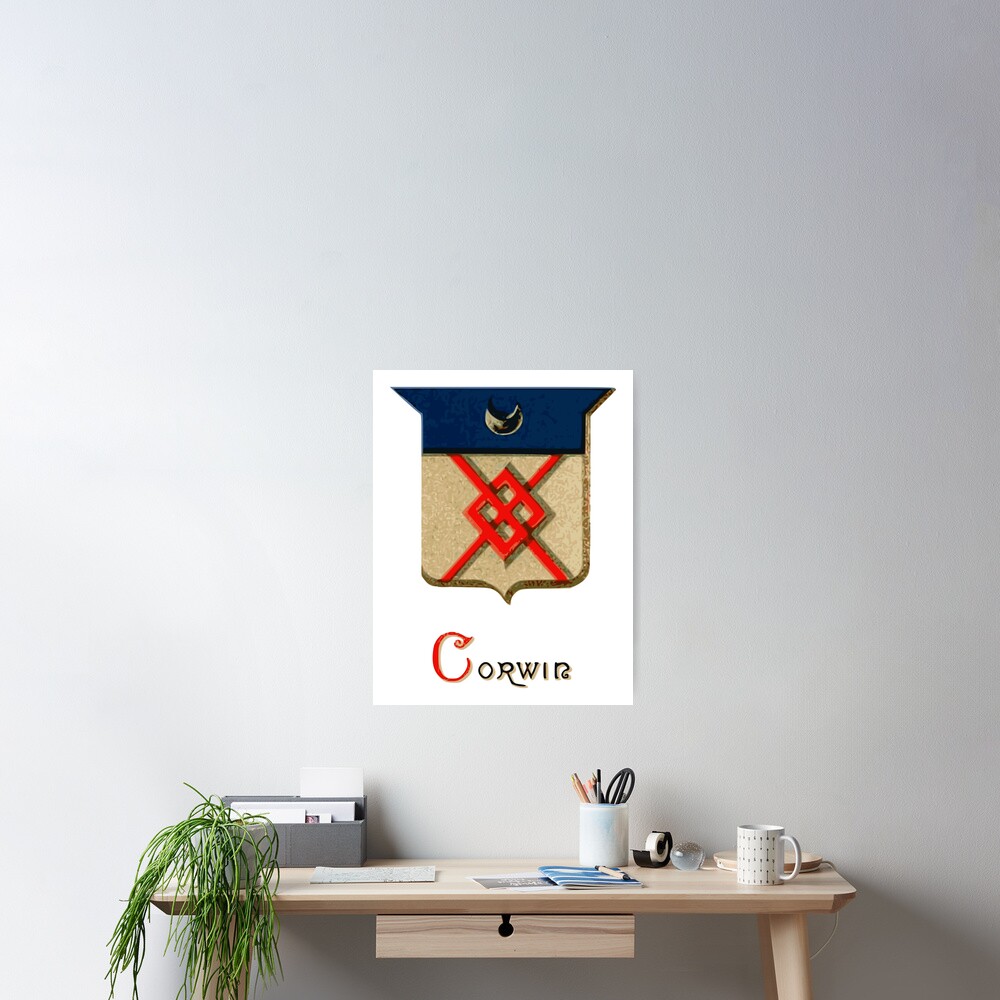 "Corwin and Curwen Family Coat of Arms" Poster for Sale by Heraldica ...