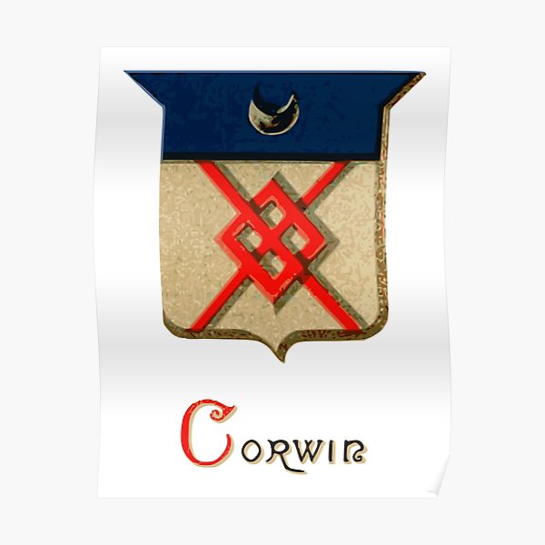 "Corwin and Curwen Family Coat of Arms" Poster for Sale by Heraldica ...