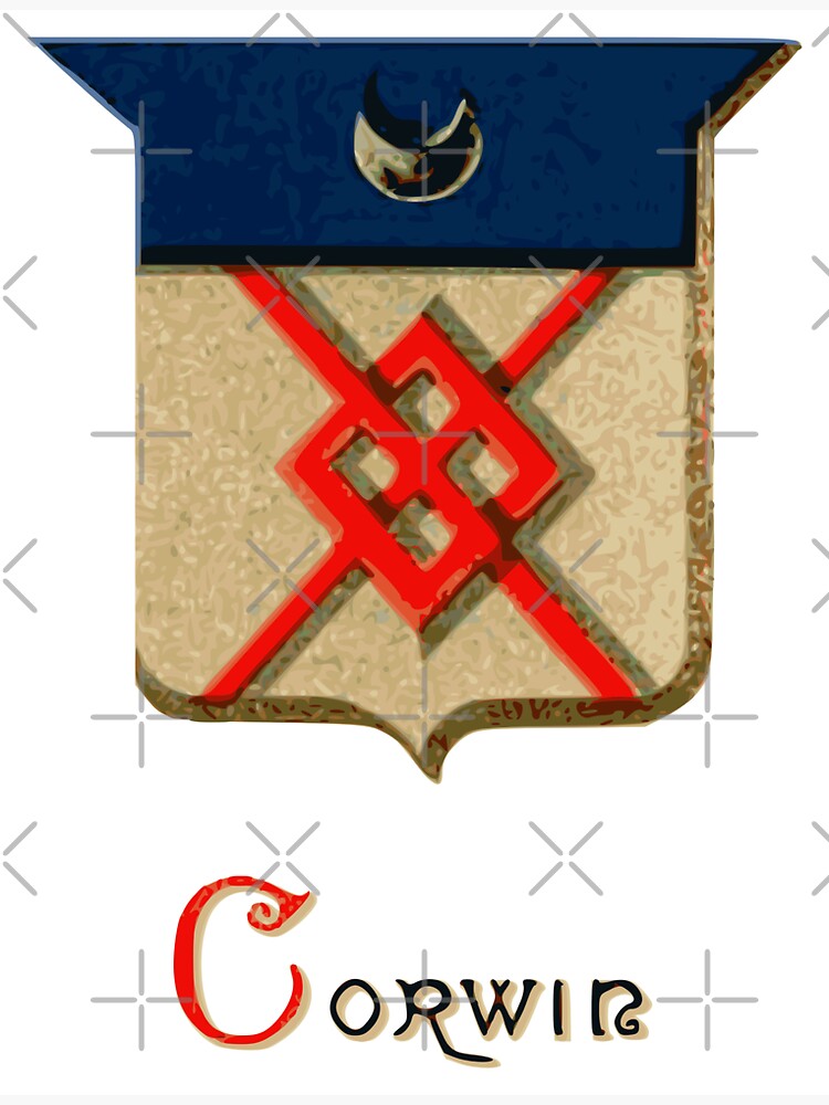 "Corwin and Curwen Family Coat of Arms" Sticker for Sale by Heraldica ...