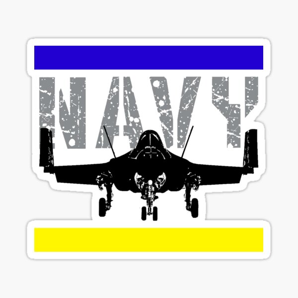 "Navy F-35C JSF Lightning Blue and Gold" Sticker for Sale by Sneek661 ...