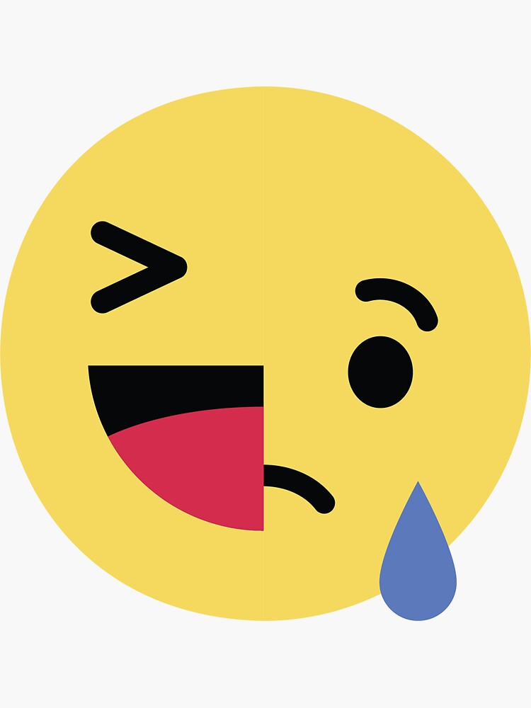 "haha-sad" Sticker by Lacharm | Redbubble