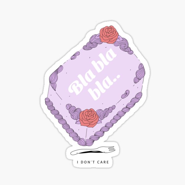 "bla bla bla" Sticker for Sale by ForStrong | Redbubble
