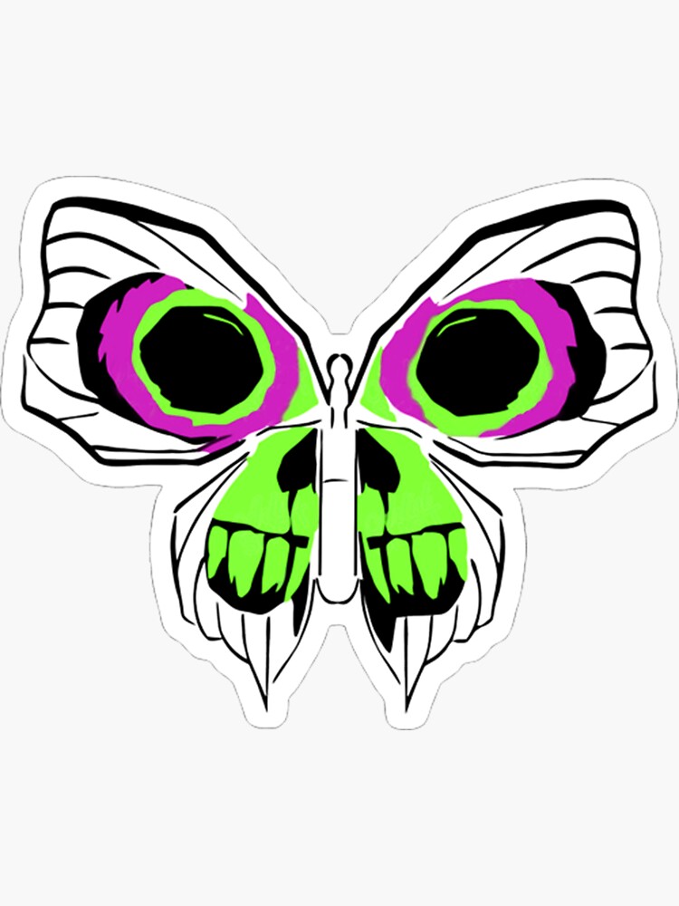 "Arcane Jinx Monkey Butterfly Tattoo" Sticker by eccaca | Redbubble
