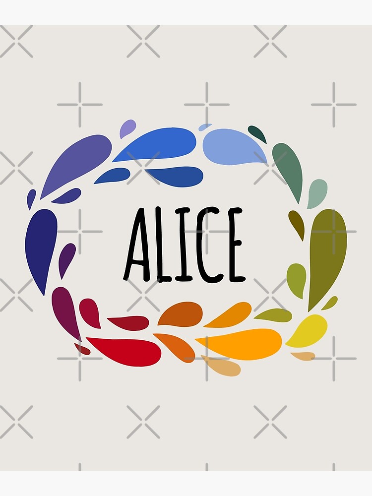"Alice - Names for Wife Daughter and Girl" Poster for Sale by kindxinn ...