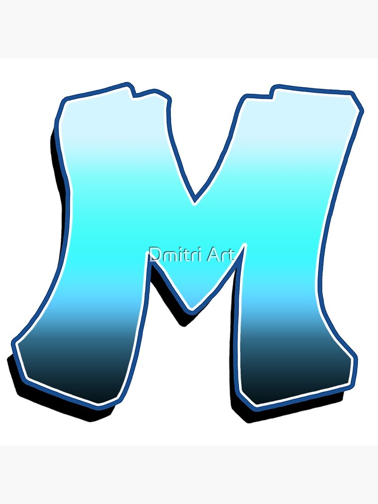 "Letter M - Blue Fade" Photographic Print for Sale by paintcave | Redbubble