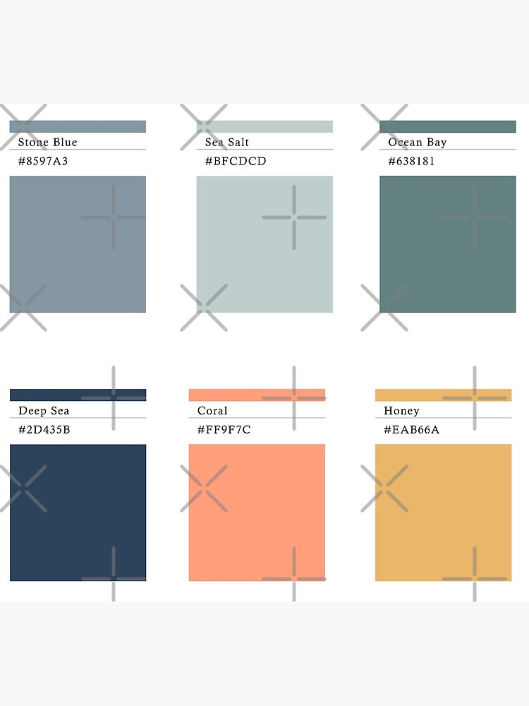 "Calm Sea Pastel Color Chart" Art Print for Sale by misamisachaan ...