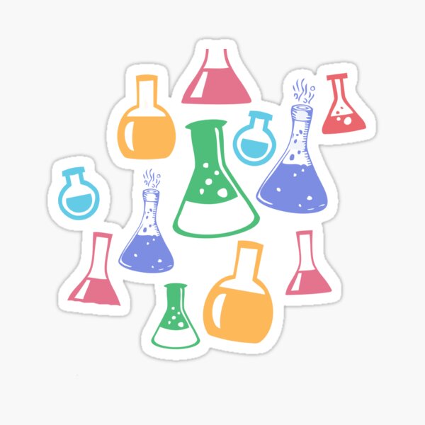 "Science with Beakers chemistry science teacher" Sticker by ...