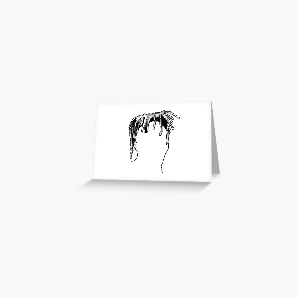 " juice wrld rapper head outline silhouette with hair dreadlocks ...