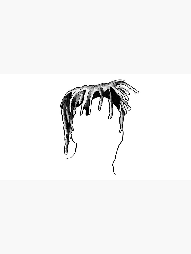 " juice wrld rapper head outline silhouette with hair dreadlocks" Cap ...