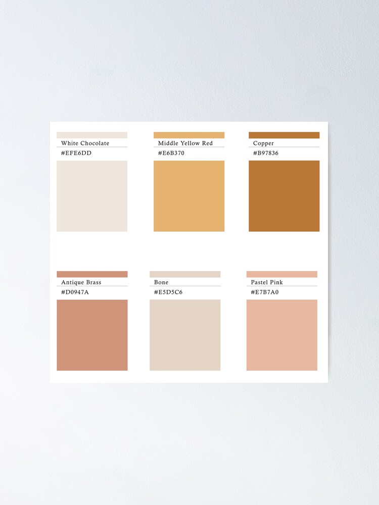 "Boho Pastel Color Chart" Poster for Sale by misamisachaan | Redbubble