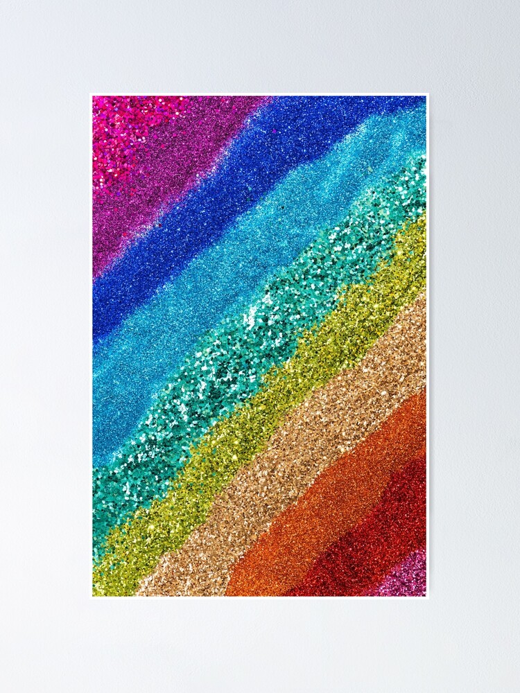"Colorful rainbow glitter background " Poster for Sale by ...