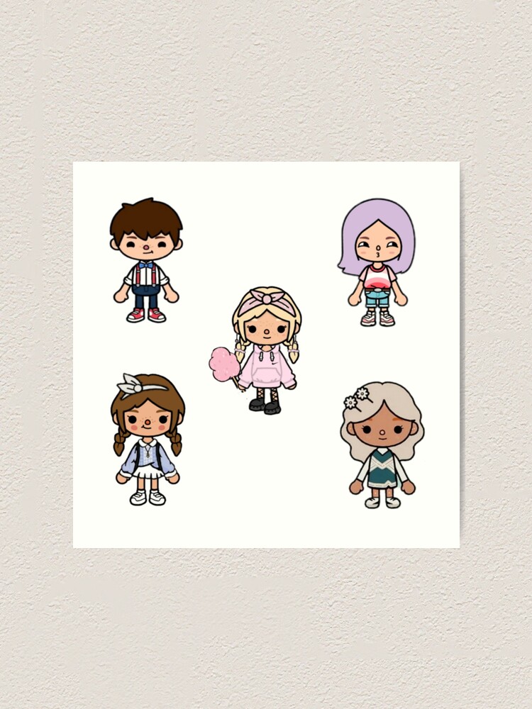 "Toca Boca Sticker Pack" Art Print for Sale by nokenoma | Redbubble