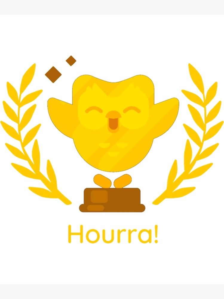 "Duolingo trophy - French " Poster for Sale by KrelsCreations | Redbubble
