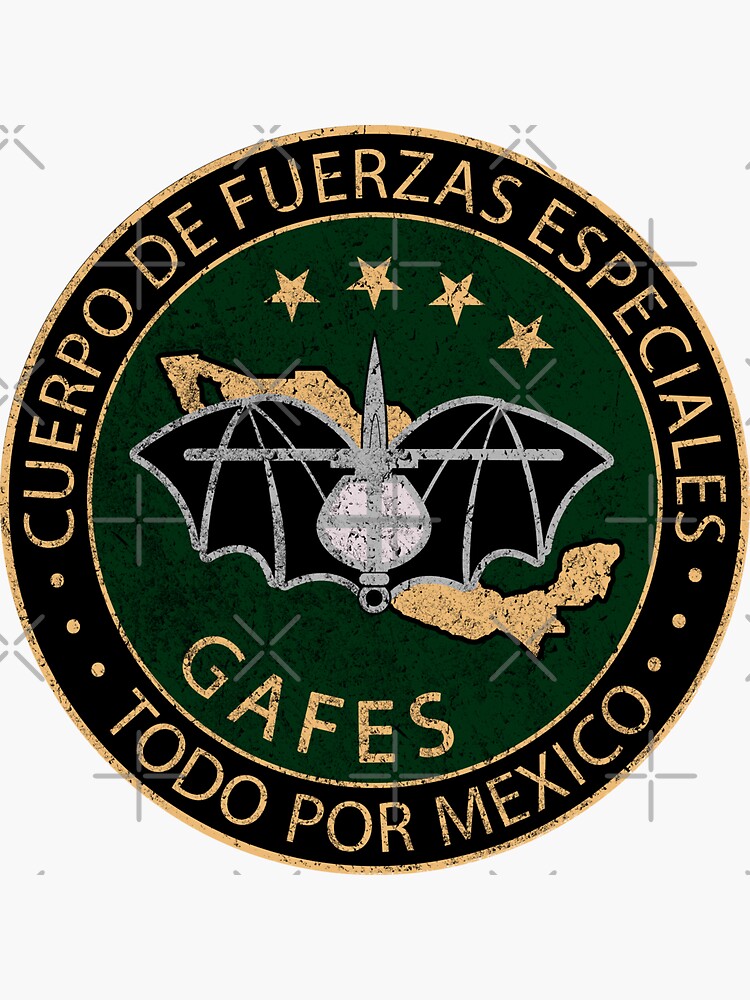 "GAFES GAFE COIFE Mexican Army Special Forces #1315" Sticker for Sale ...