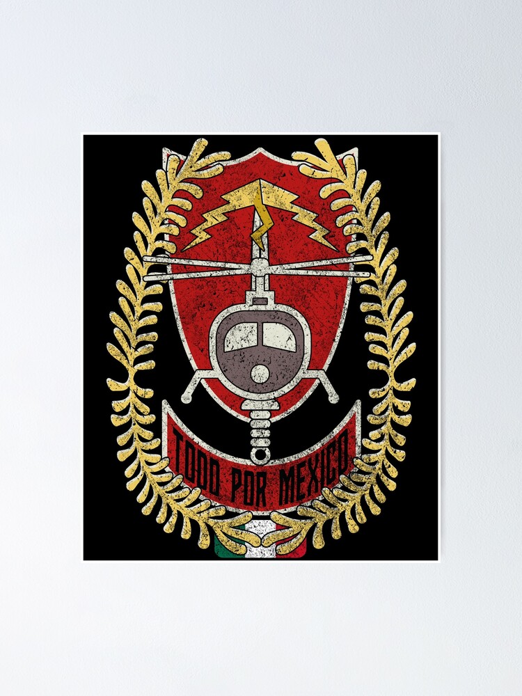 Poster « GAFES COIFE Todo por Mexico Forces spéciales de l'armée ...