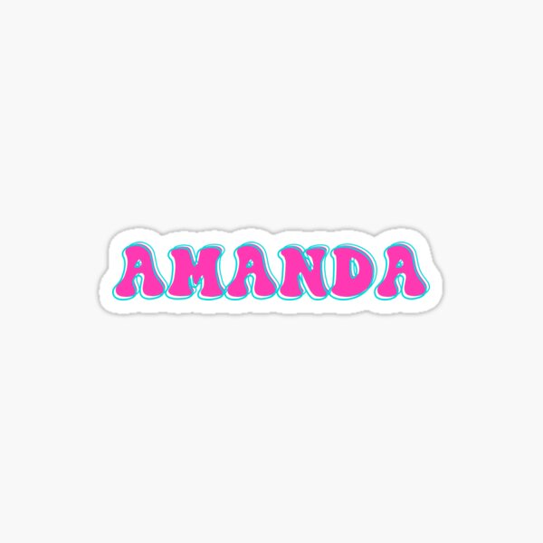 "AMANDA Cute Custom Name Design - Kawaii AMANDA Name" Sticker by Custom ...