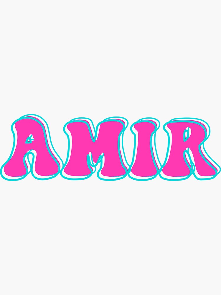 Pegatina «AMIR Lindo diseño de nombre personalizado - Nombre Kawaii ...